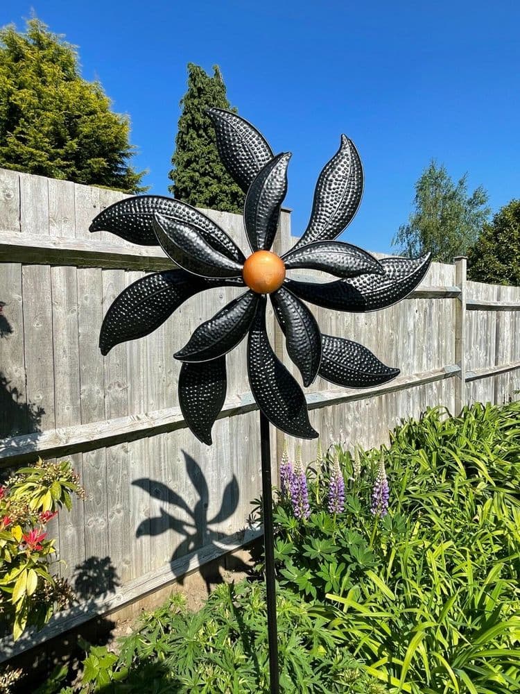 26" dia GARDEN XXL LARGE WIND SPINNER STAKE spiral windmill patio LH826003