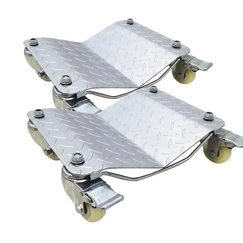 2x Car Wheel Tyre Dolly Skate 3000lbs Vehicle Positioning Trolley Heavy ...