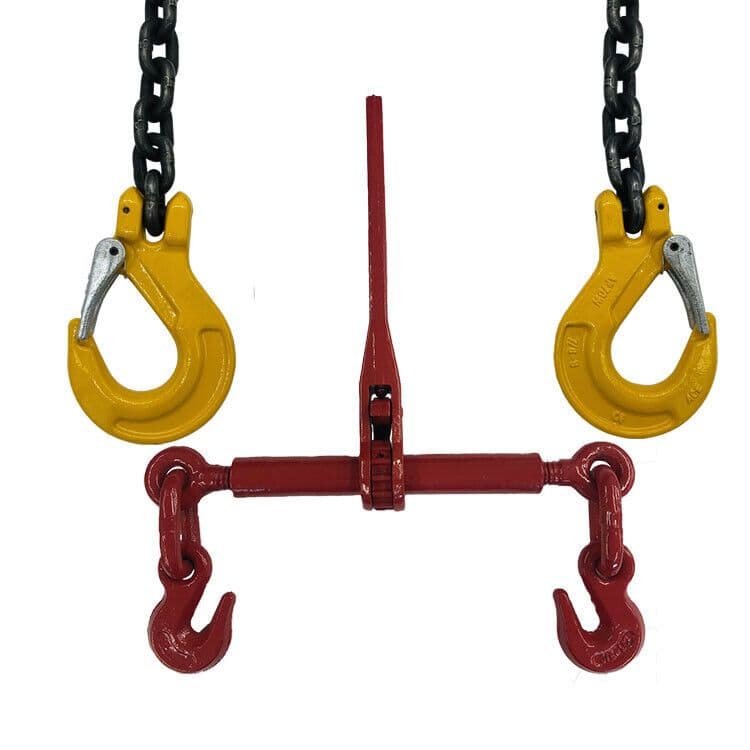 3/8"-1/2" Ratchet loadbinder with10mm lashing chain 2m/4m/6m 1 or 2 sets