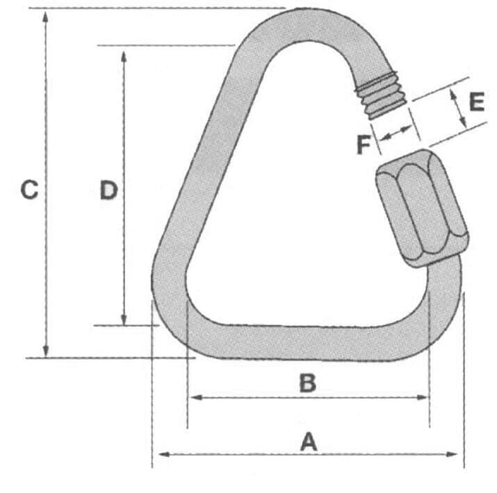 3mm STAINLESS STEEL MARINE DELTA QUICK LINK triangular boat yacht chain