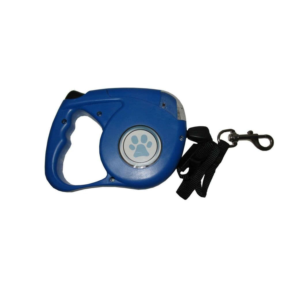 4 metre RETRACTABLE DOG LEAD LEASH with LED LIGHT pet walking motorhome ...