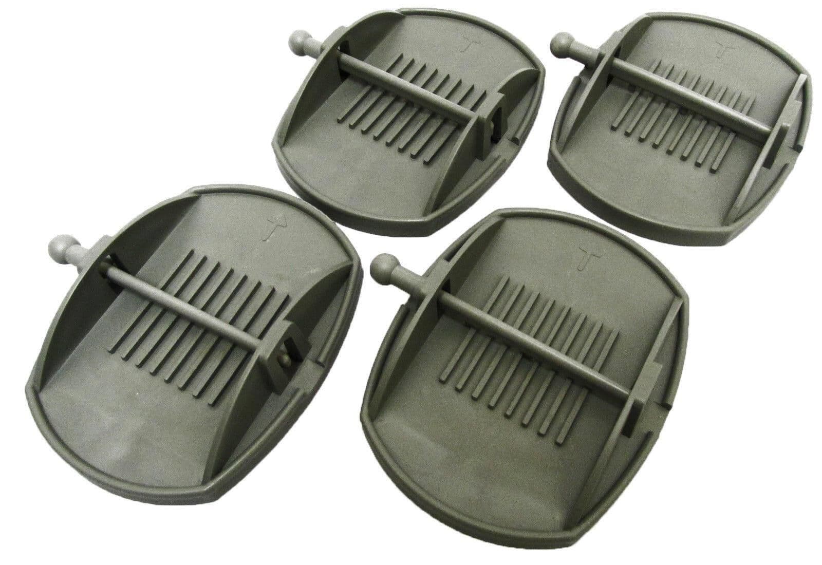 4 pack CARAVAN or MOTORHOME LARGE JACK PADS for STABILISING FEET GREY ...