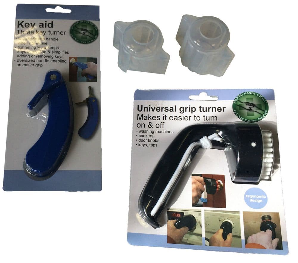4 pc set UNIVERSAL GRIP TURNER KEY TURNER and 2 tap turning assistors ...