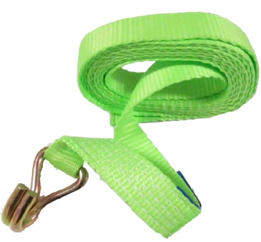 4 x 35mm x 6M HI VIS RATCHET TIE DOWN RECOVERY WHEEL STRAPS with ROUND ...