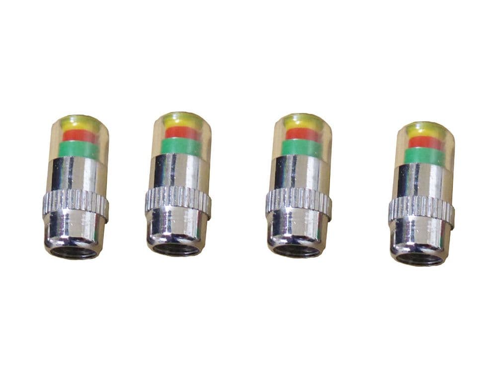 4 x CAR TYRE AIR PRESSURE SENSOR VALVES cap sensor monitors bike