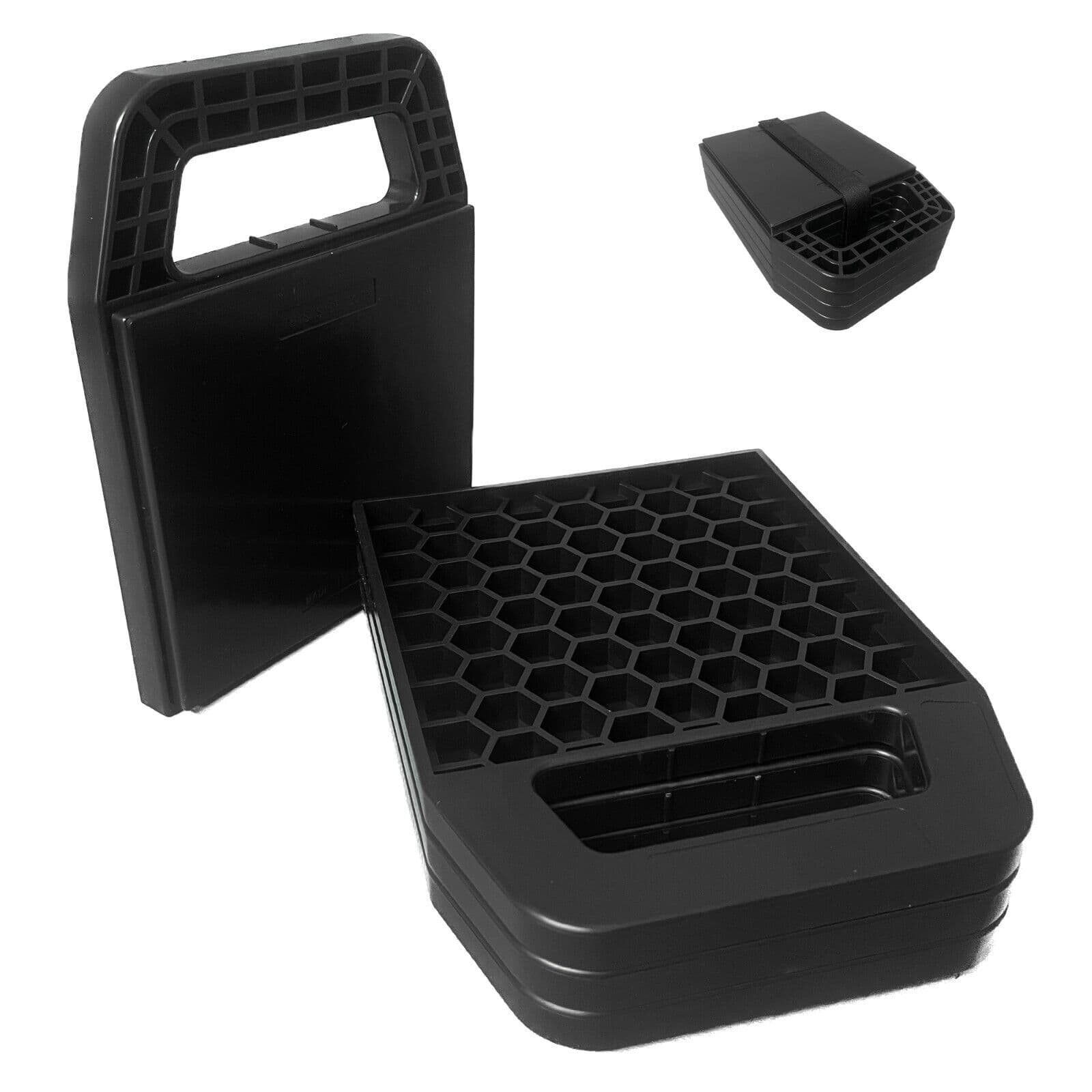 4 x Caravan Jack Pads Stacking Stabiliser Support Feet Plate Square RV ...