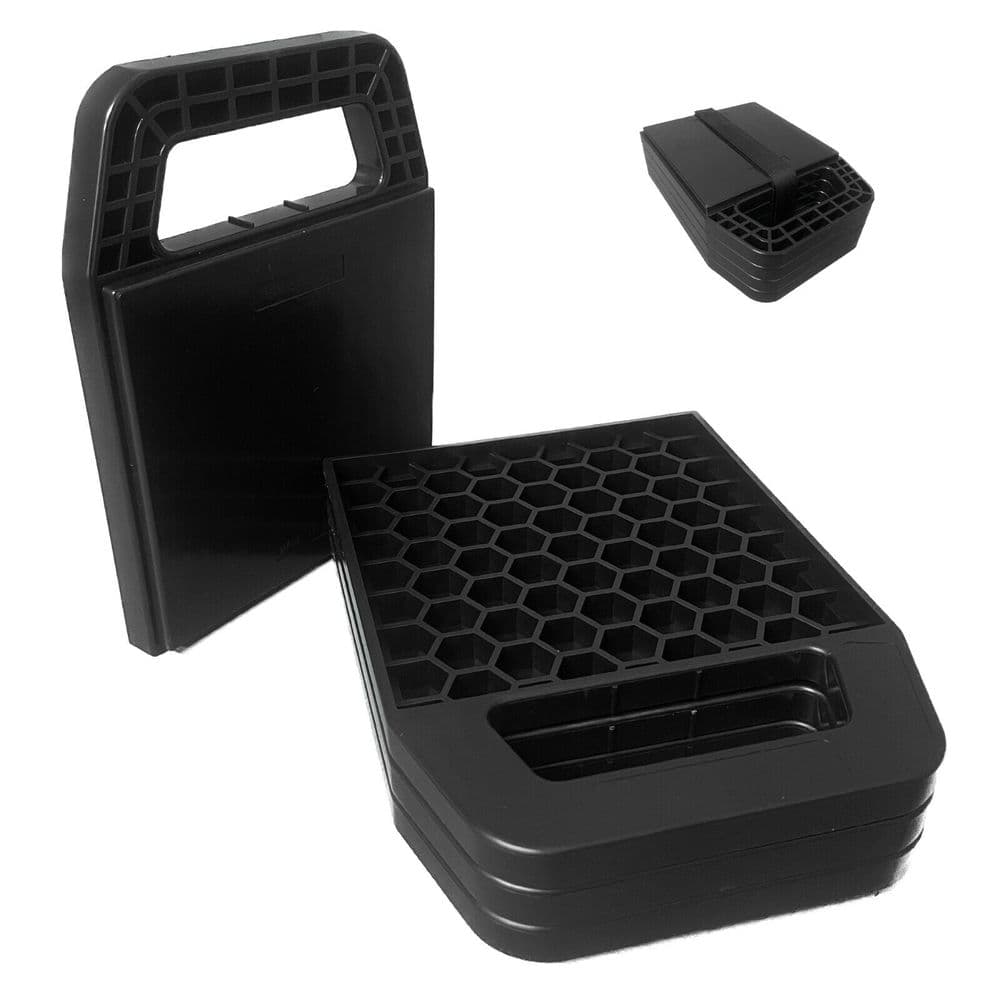 4 x Caravan Jack Pads Stacking Stabiliser Support Feet Plate Square RV ...