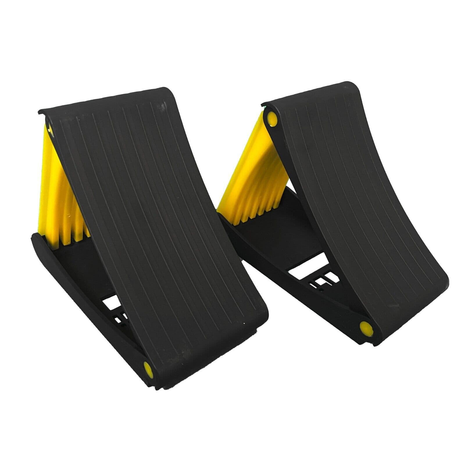 4 x Folding Wheel Chocks Caravan Motorhome Car Van Trailer Heavy Duty ...