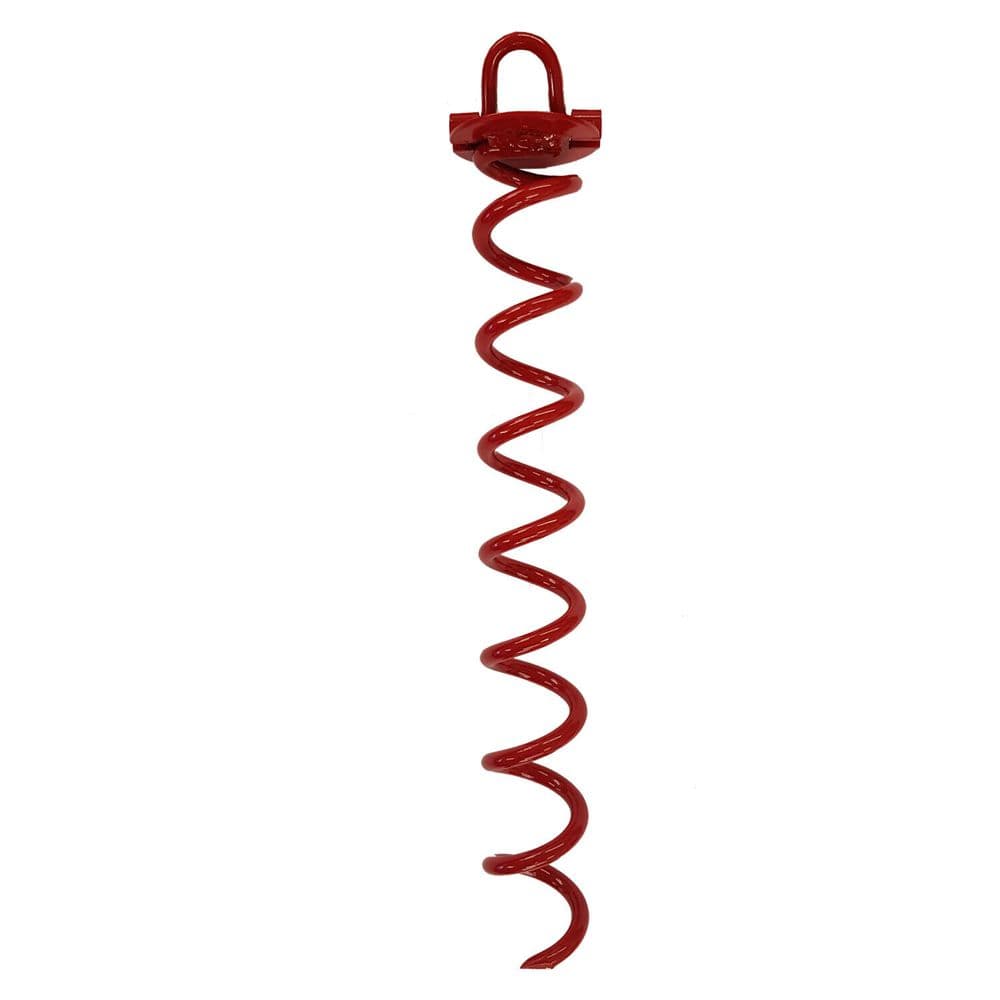4 x NARROWBOAT SPIRAL 40cm 16" MOORING PIN PEGS with FOLDING EYE ...