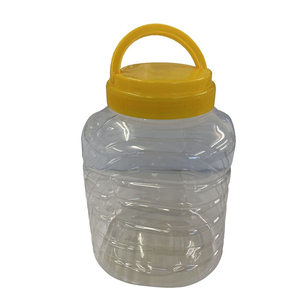 4 x PLASTIC STORAGE CONTAINERS JARS TUBS 2 LITRES food spices kitchen ...