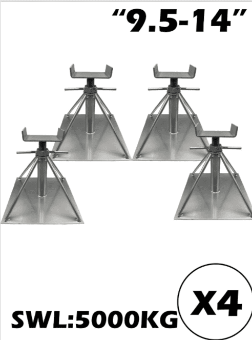 4 x Static Caravan Heavy Duty Support Axle Chassis Stands Mobile home 9 ...