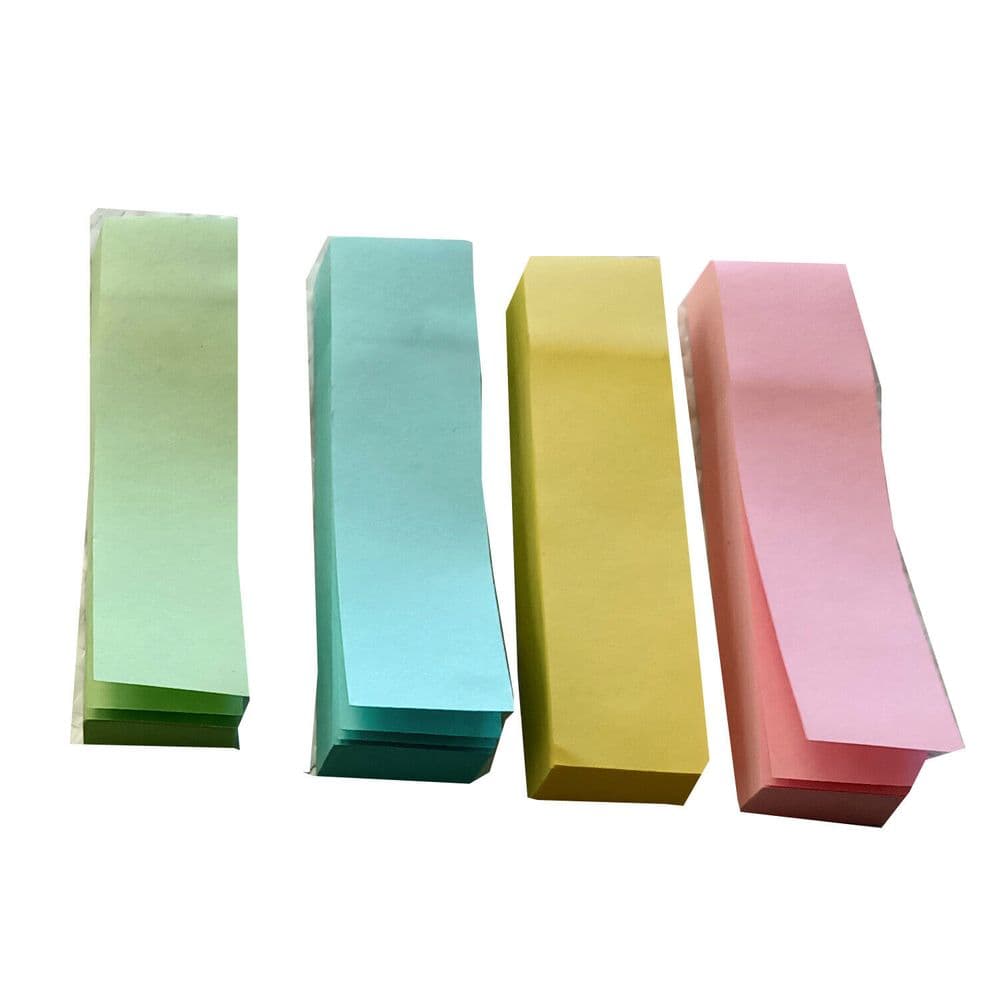 4 x STICKY NOTES STRIPS - POST IT NOTE PADS office stationery document ...