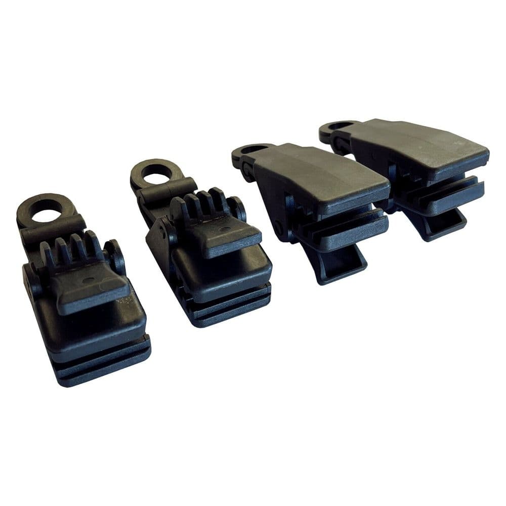 4 x UNIQUE DESIGN BLACK PLASTIC TARPAULIN CLIPS tie down mat tarp ...