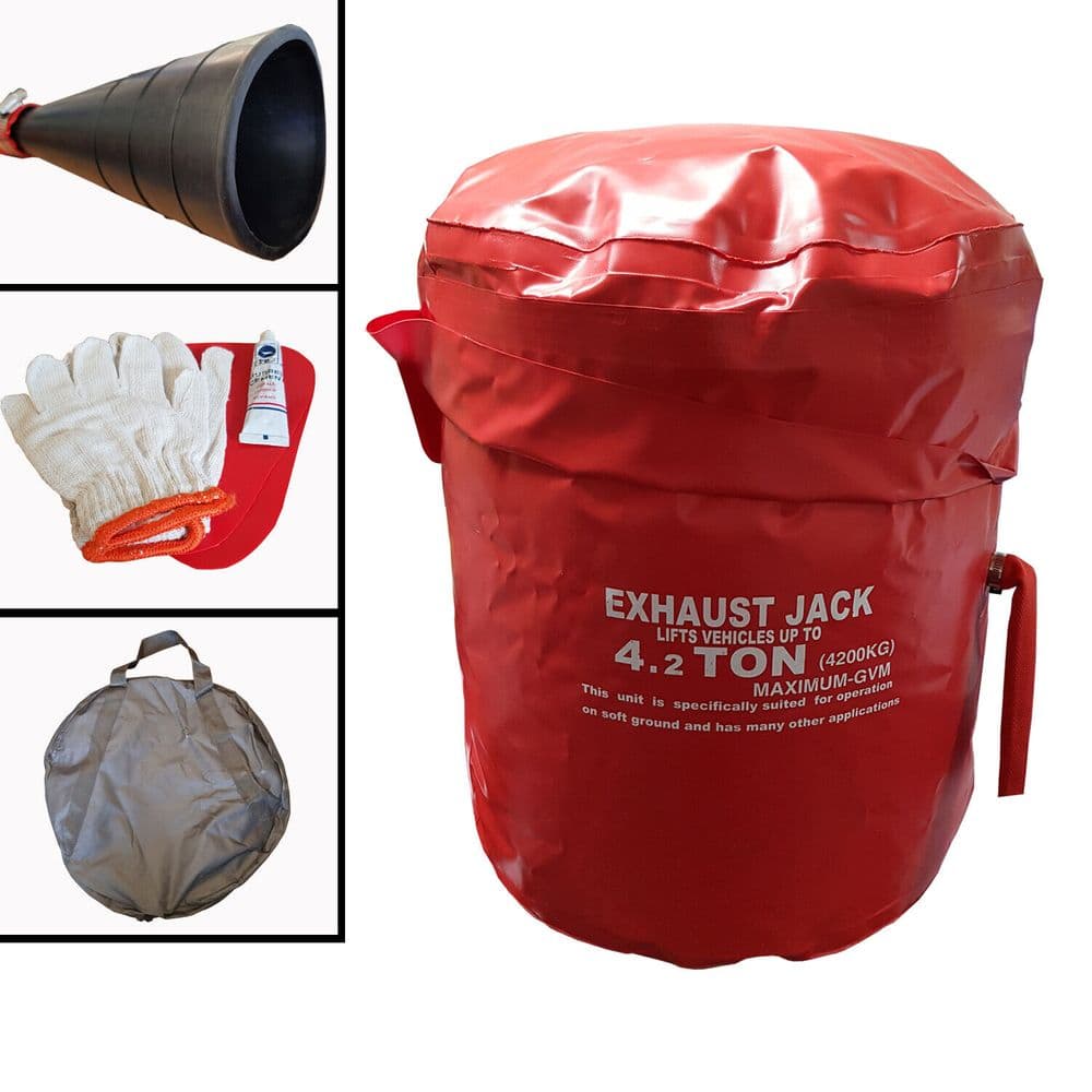 4 2T EXHAUST AIR JACK AIR COMPRESSOR lifting bag recovery 4 x 4 offroad ...