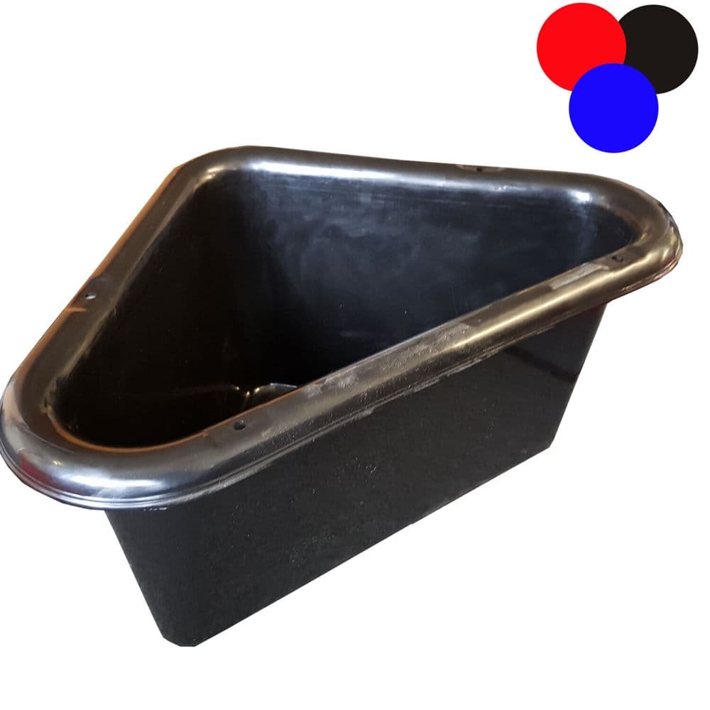 45L TRIANGULAR CORNER MANGER FEEDER equestrian horse stable Black ...