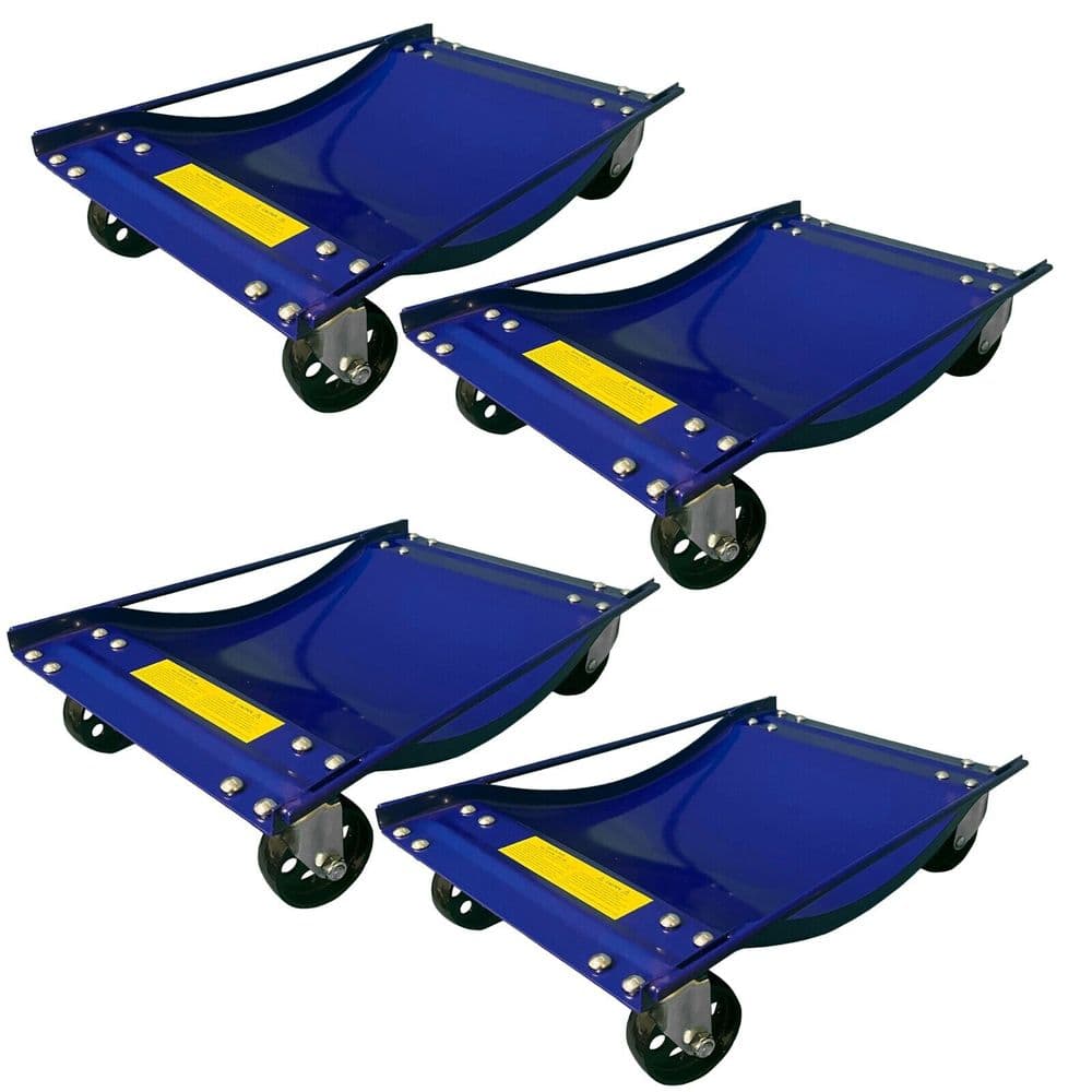 4x Car Wheel Tyre Dolly Skate 4000lbs Vehicle Positioning Trolley Heavy ...