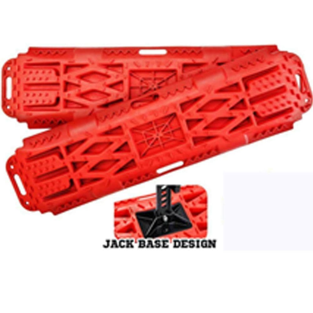 4x4 10T Recovery Tracks Traction Grip Board Sand Mud Snow Pads Red With Bag
