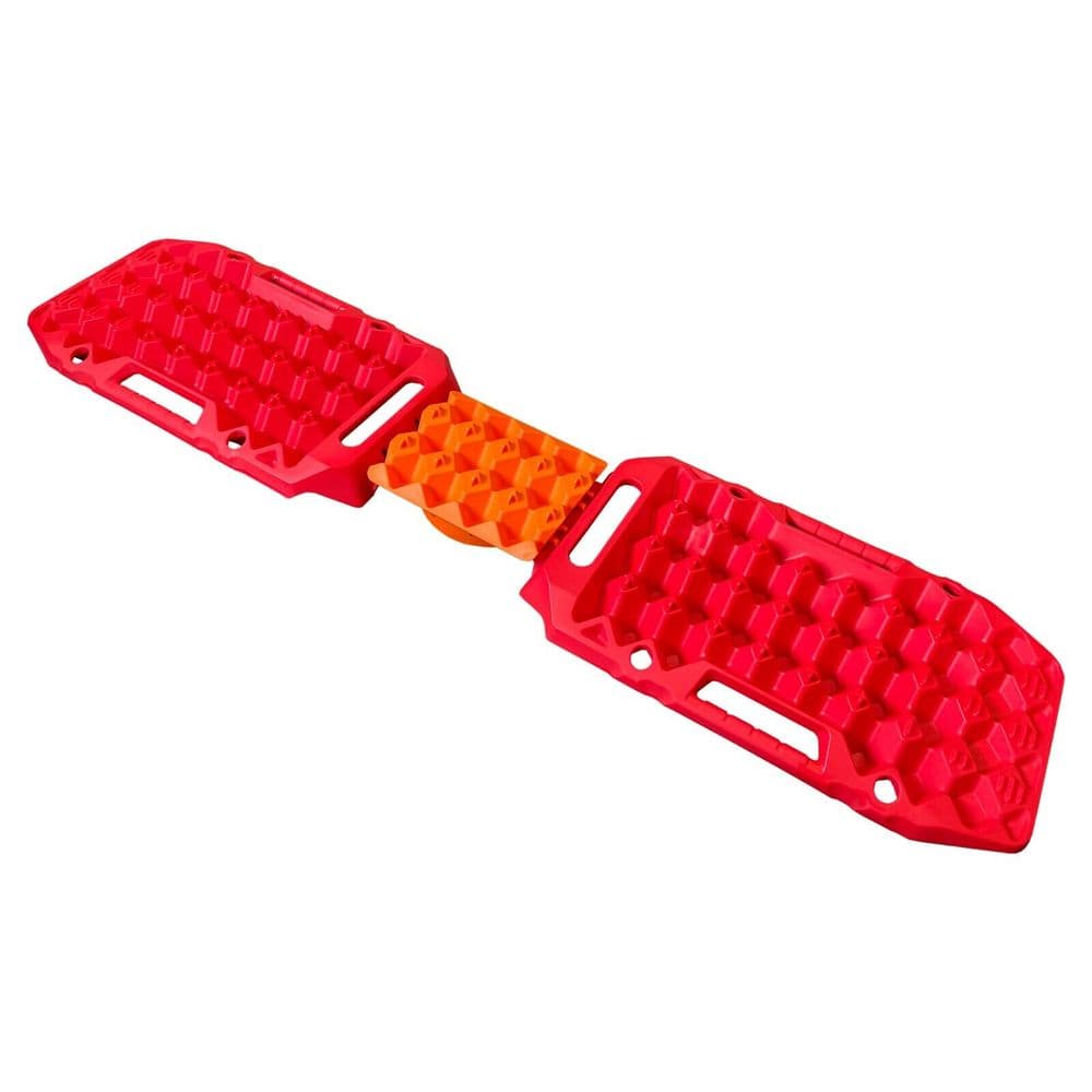 4x4 Foldable Traction Recovery Tracks Red Collapsible Snow Sand Mud ...