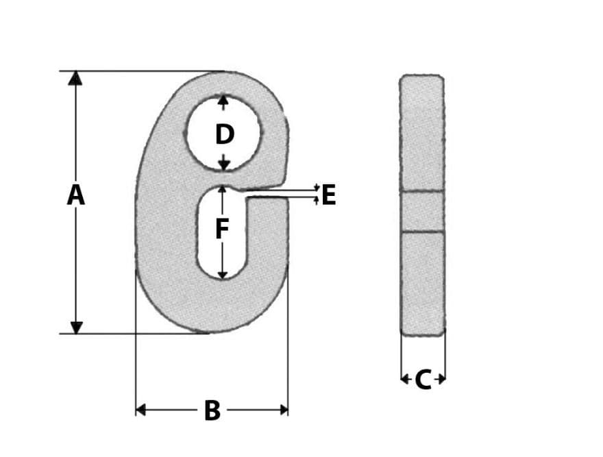 5 Ton BLUE TRAWLING DV VIKING LINK CONNECTING HOOK - Fishing marine ...