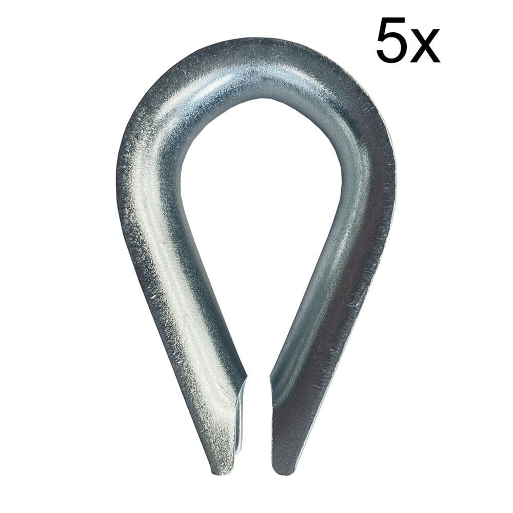 5 x 32mm GALVANISED COMMERCIAL THIMBLES rigging sling