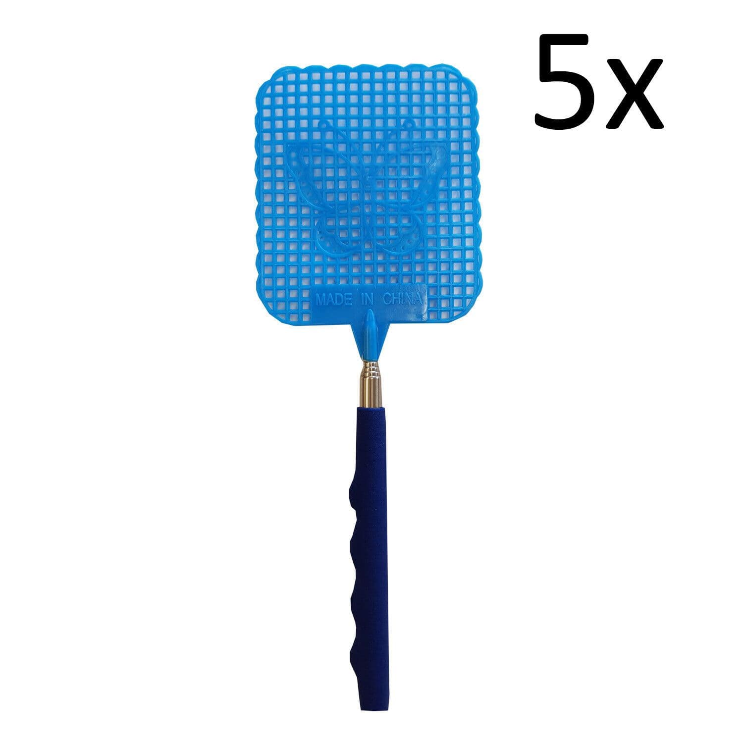 5 x TELESCOPIC FLY SWATTERS swat flies wasps insects caravan motorhome boat