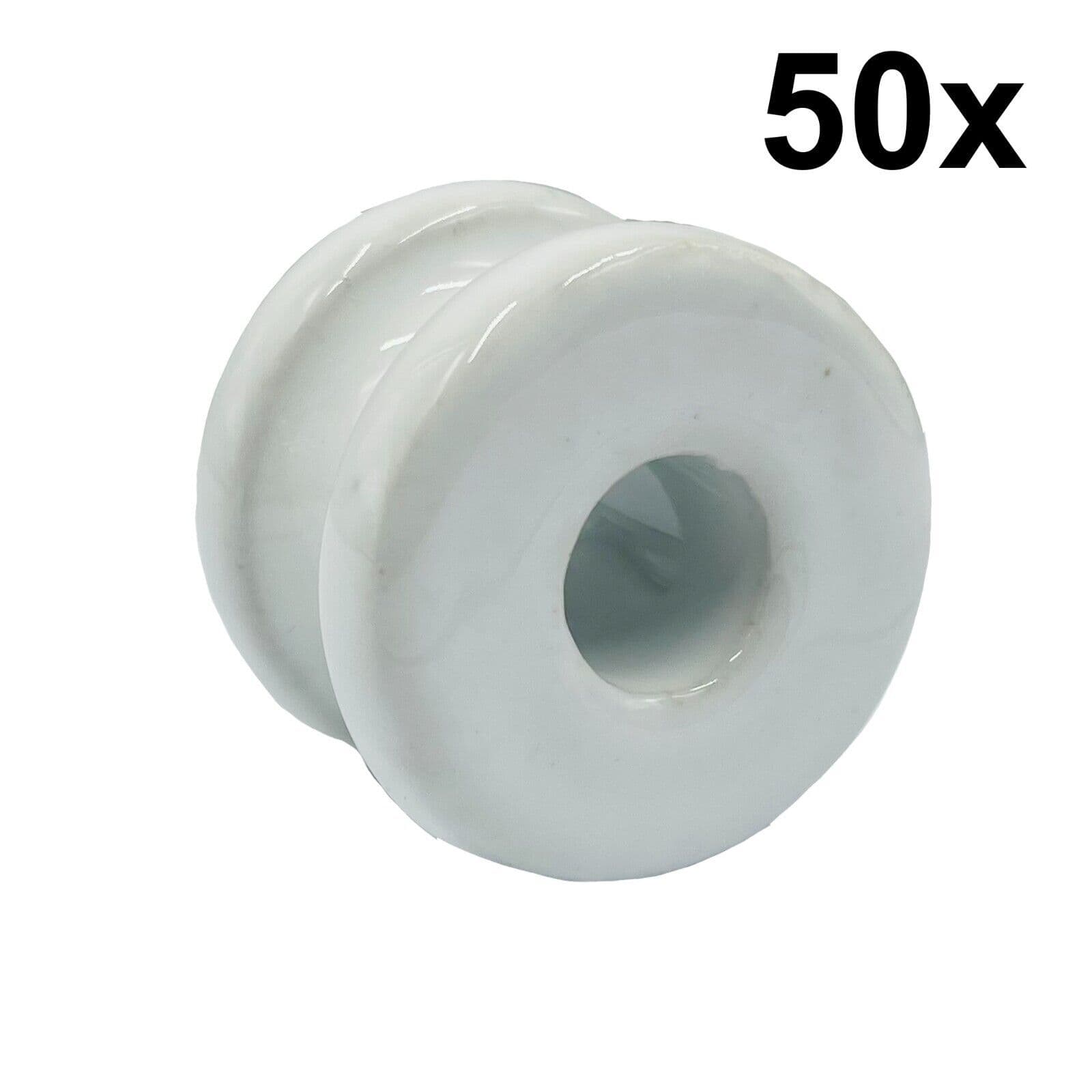 50 x Porcelain Donut Insulators Electric Fencing Doughnut ring wire ...