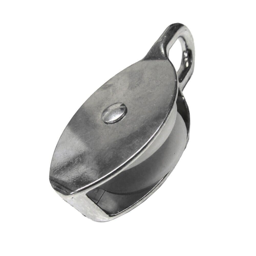 50mm SINGLE NYLON SHEAVE AWNING PULLEYS WITH FIXED EYE flag pole line ...