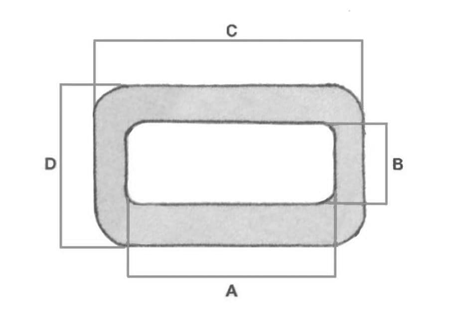 50mm STAINLESS STEEL MARINE RECTANGULAR WEBBING SLIDE webbing boat ...