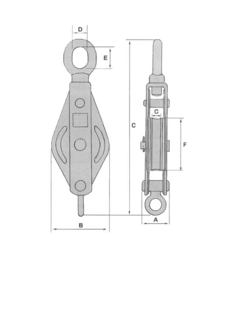 50mm STAINLESS STEEL MARINE SINGLE SHEAVE BLOCK with SWIVEL EYE yacht rope