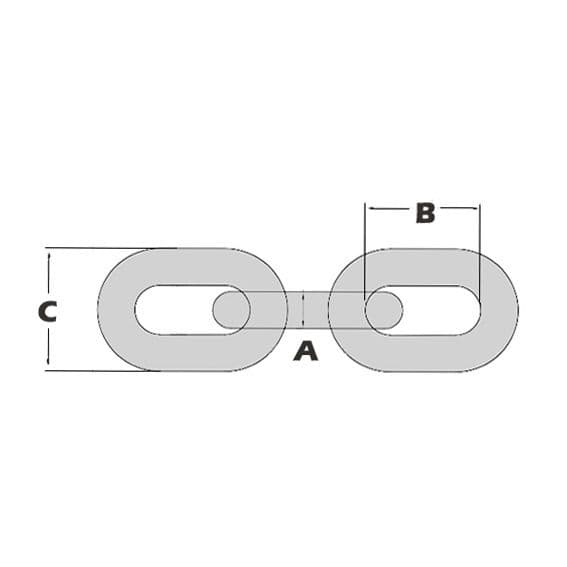 5mm Galvanised Short Link Anchor Chain DIN766 Mooring Boating Yachting ...