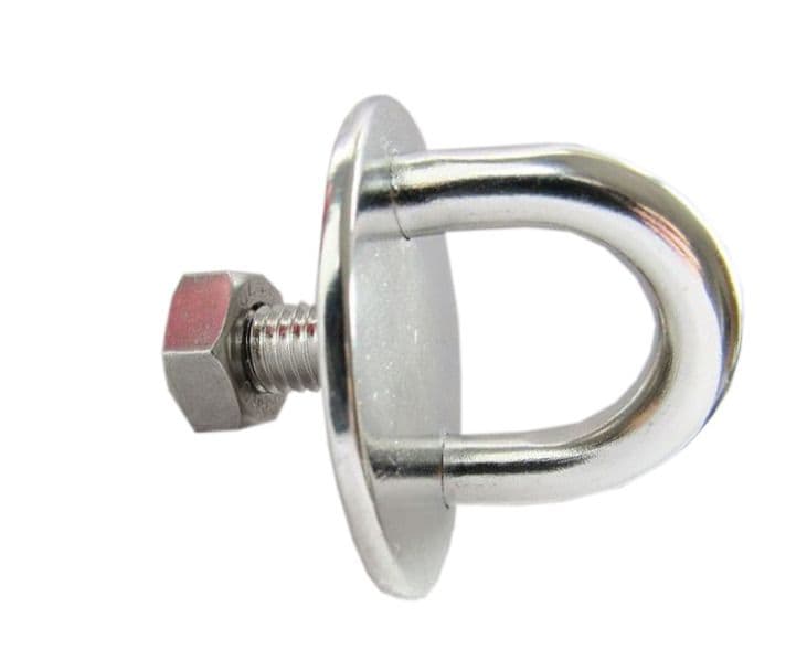 5mm STAINLESS STEEL MARINE SCREWED ROUND EYEPLATE with NUT boat deck ...