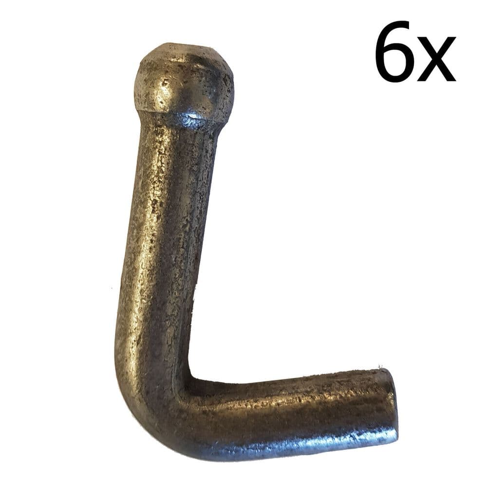 6 x 13mm BALL ENDED WELD ON ROPE HOOKS RH013 trailer truck horsebox van