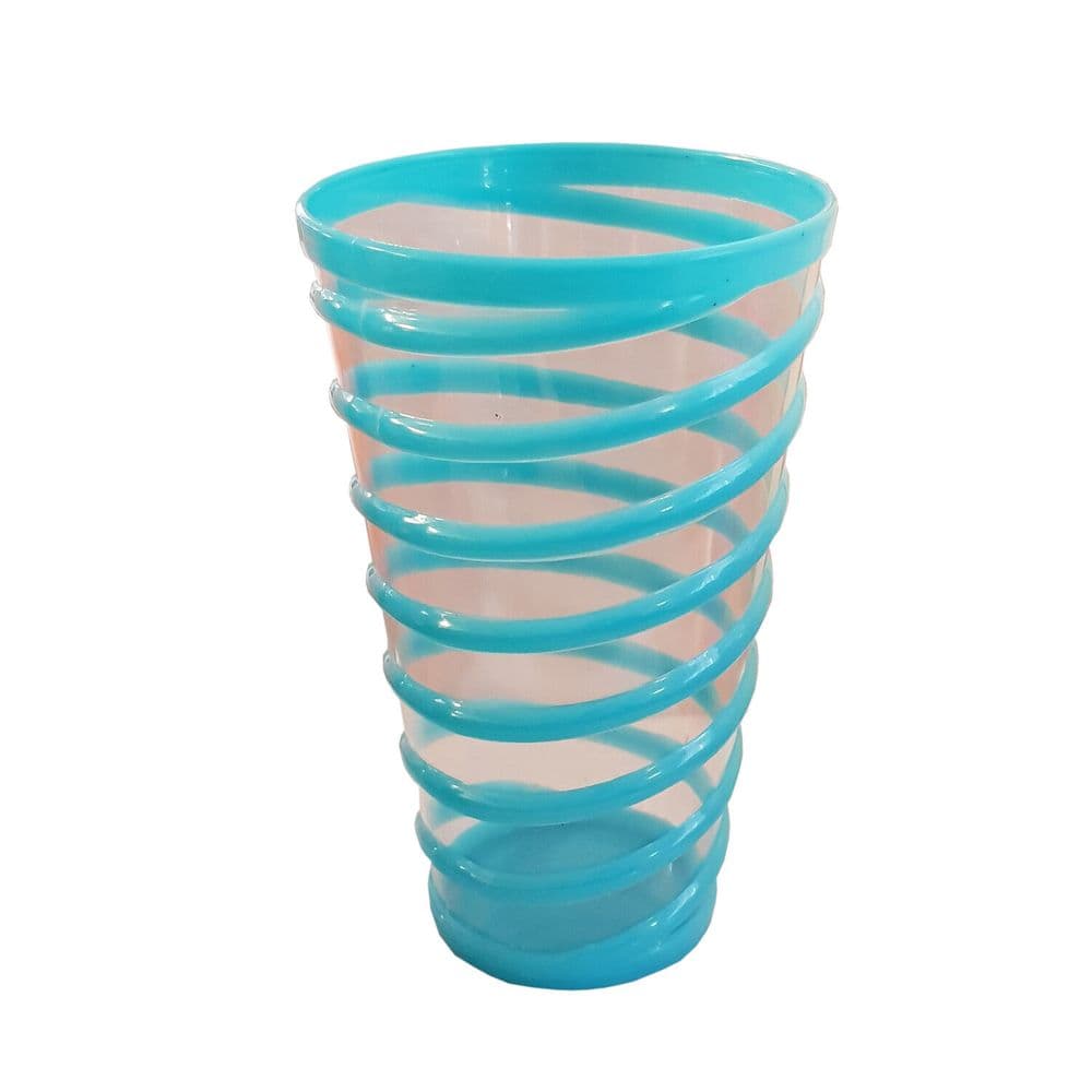 6 x BLUE PLASTIC DRINKING CUP camping caravan party glass picnic bbq boat