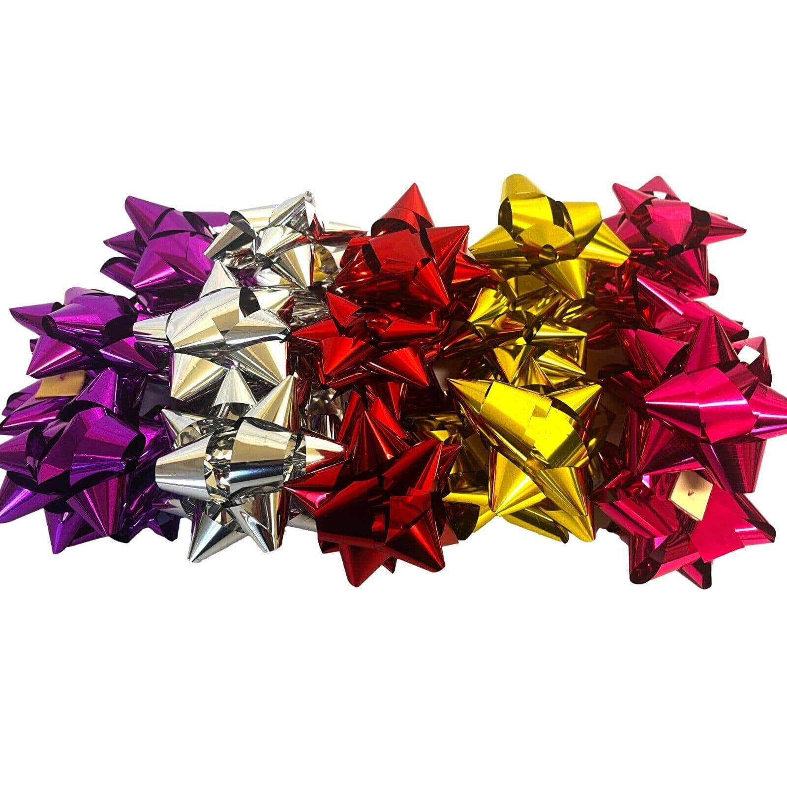 60 x GIFT BOWS STICK ON 3 christmas birthday wrapping wrap presents decorations