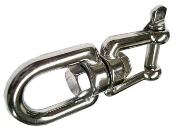 6mm STAINLESS STEEL MARINE SWIVEL EYE JAW boat yacht chain rope deck