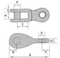 6mm STAINLESS STEEL MARINE TOGGLE rigging boat screw yacht deck rope