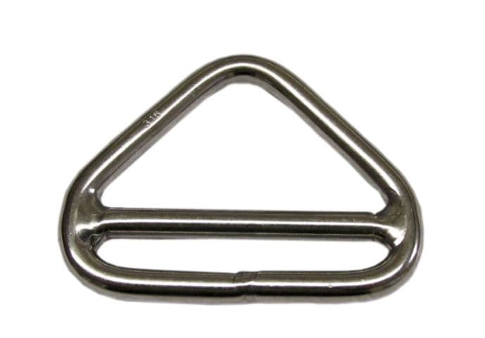 6MM x 50MM Stainless Steel Double Bar Triangular Ring