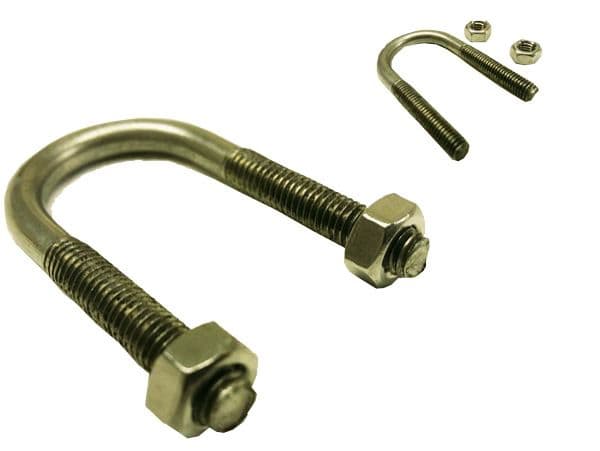 6mm x 55mm STAINLESS STEEL PIPE U BOLTS with 2 NUTS Hose Tube marine