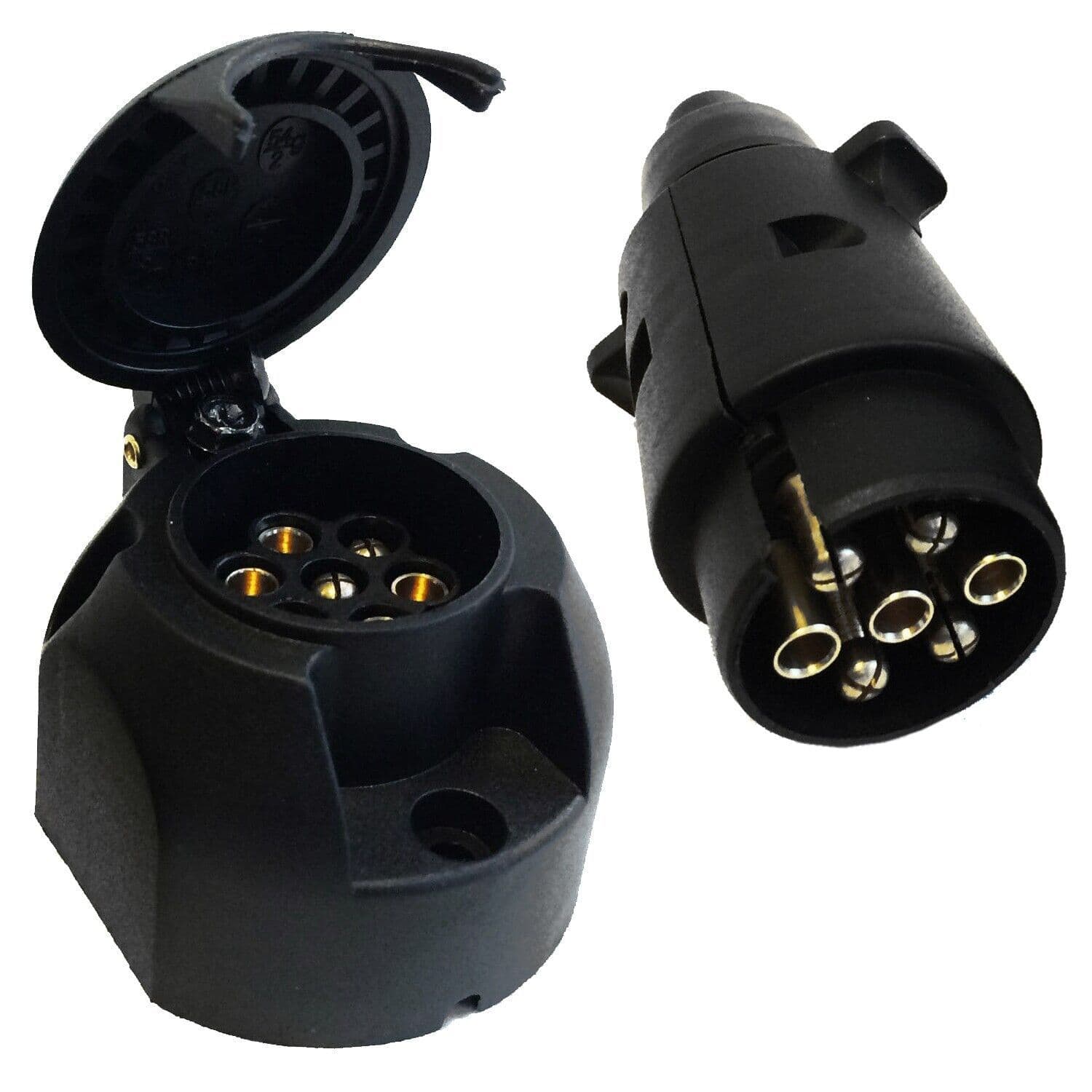 7 Pin Plug & Socket Caravan Trailer Light Board Horsebox Electrics ...