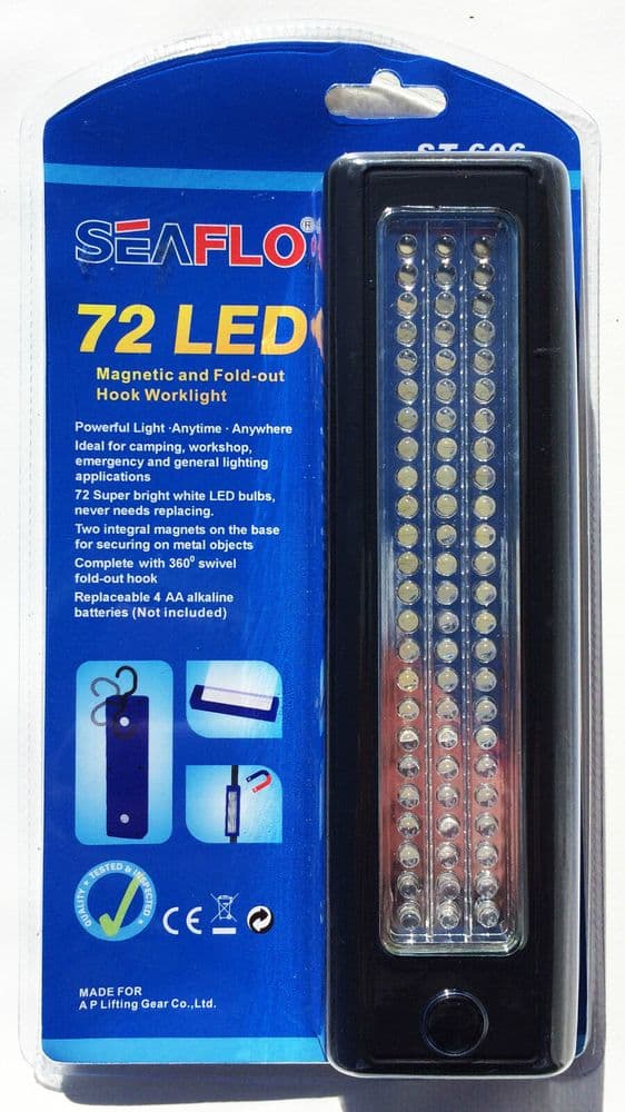 72 LED MAGNETIC TORCH HANGING INSPECTION WORK LIGHTSEAFLO USE ANYWHERE