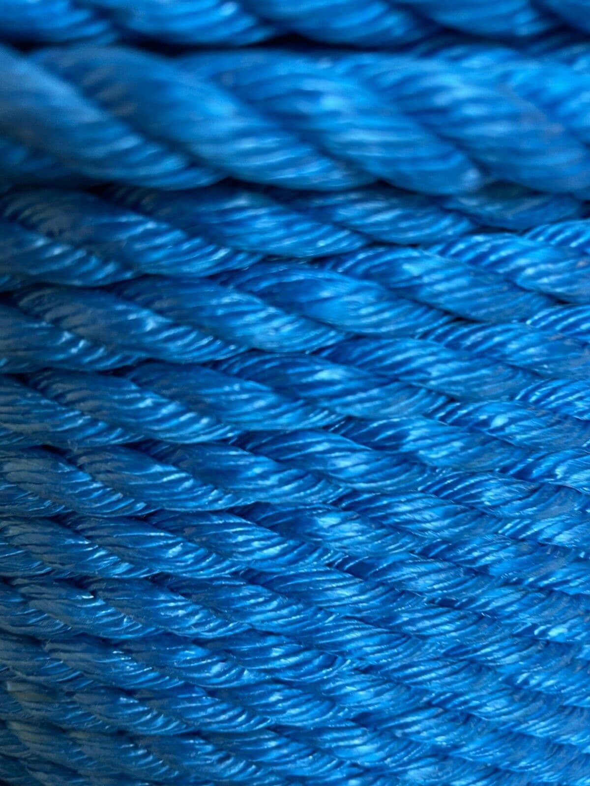 73 metres 8mm BLUE POLYPROPYLENE ROPE tarpaulin truck trailer tie down ...