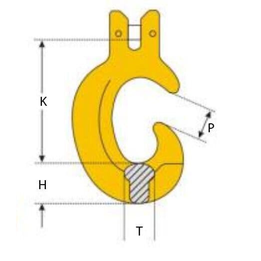 7mm GRADE 8 CLEVIS C HOOK 2T chain rope webbing