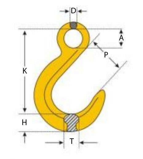 7mm GRADE 8 EYE TYPE FOUNDRY HOOK 2T chain rope webbing