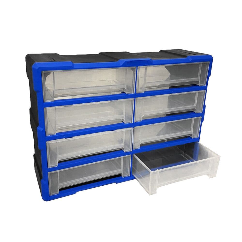 8 DRAWERS MULTI DRAWER STORAGE CABINET TOOL BOX ORGANISER garage ...