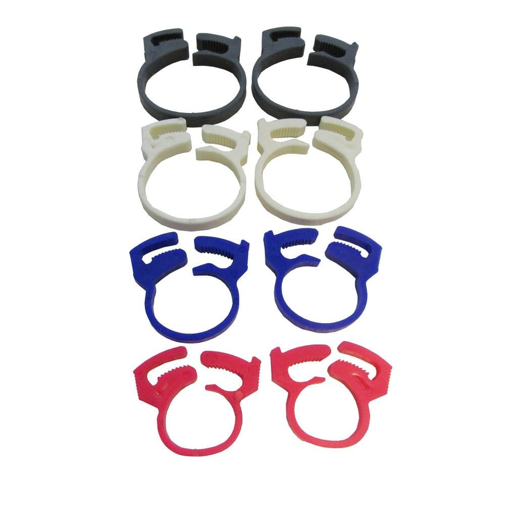 8 x PLASTIC TIDY CABLE WIRE CLIPS CLAMPS keep several wires together