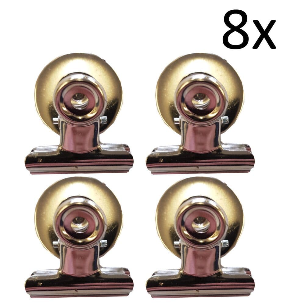 8 x SPRING CLIP FRIDGE MAGNETS office reminder note holders shopping ...