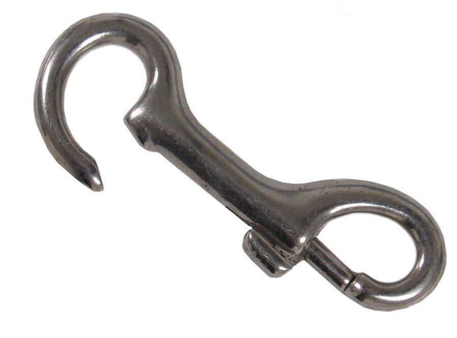 88mm STAINLESS STEEL MARINE OPEN SNAP HOOKS rope boat yacht chain deck ...