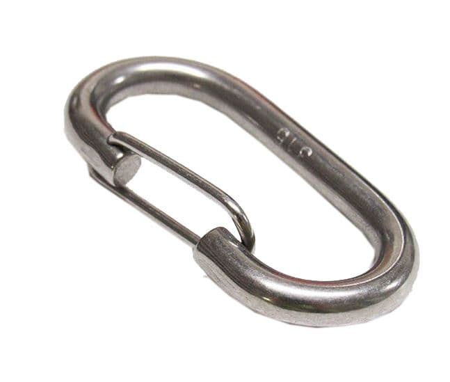8mm STAINLESS STEEL MARINE CHAIN LINK with SAFETY CATCH boat yacht rope