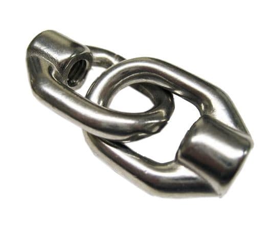 8mm STAINLESS STEEL MARINE DOUBLE EYE GUARDRAIL CONNECTOR rigging yacht