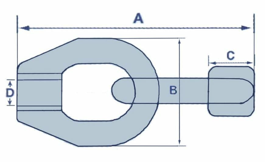 8mm STAINLESS STEEL MARINE DOUBLE EYE GUARDRAIL CONNECTOR rigging yacht